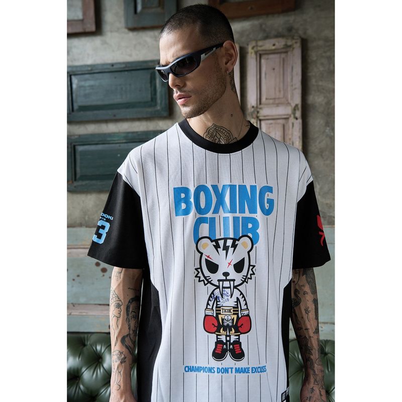 Buy Bonkers Corner Men White Cotton Typography Regular Fit Jersey Online