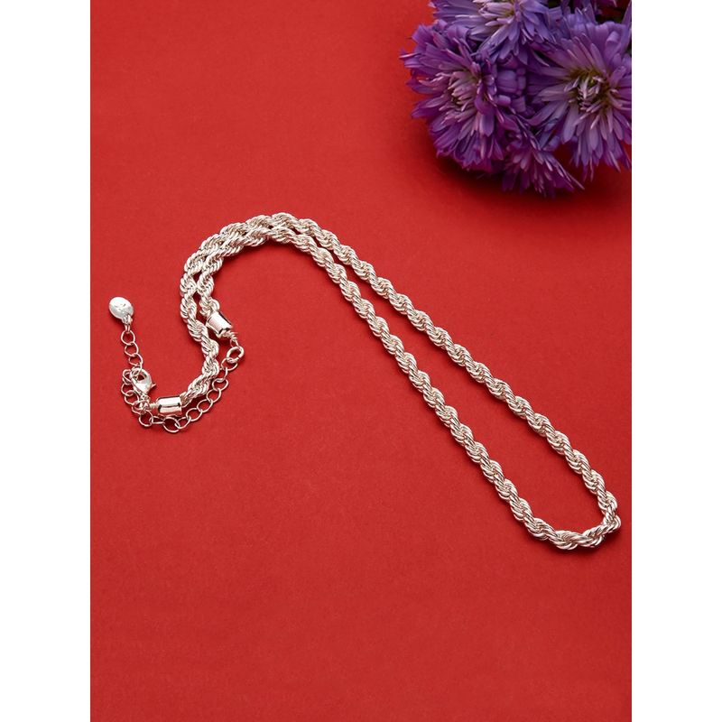 Accessorize London Womens Silver Twisted Rope Necklace: Buy Accessorize ...