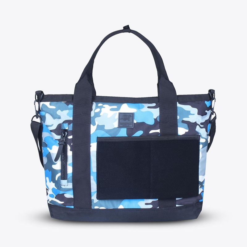 Buy BadgePack Designs Akila Tote - Blue Bag with 5 printed Badges Online