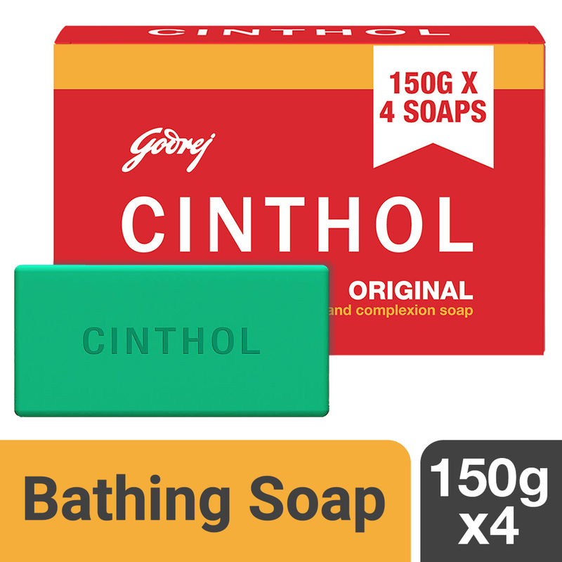 Buy Cinthol Original Soaps For Bath - Pack of 4 Online