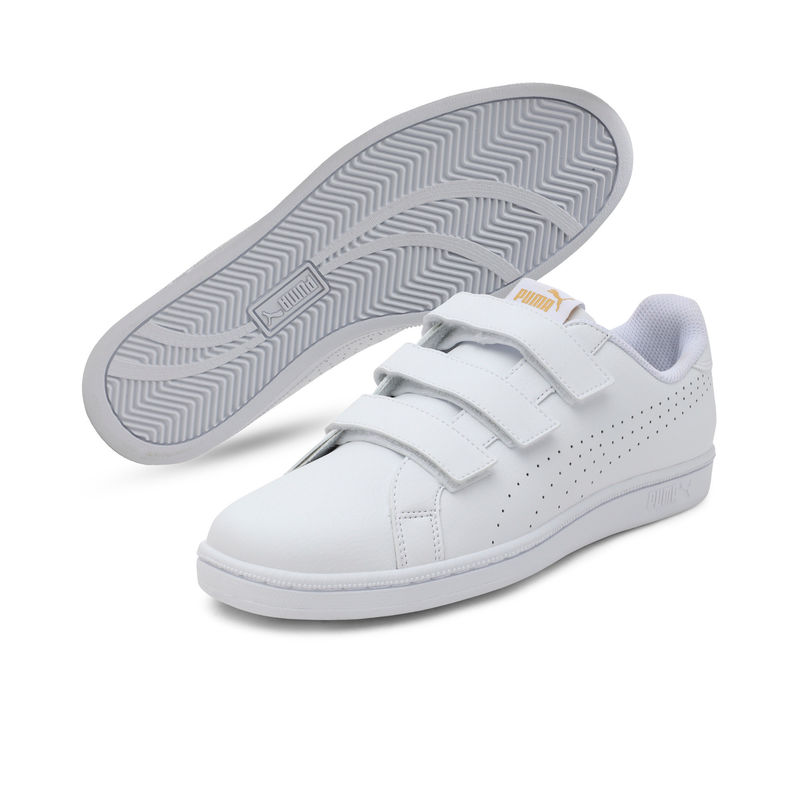 Buy Puma White Smash Velcro White Casual Shoes - 9 Online