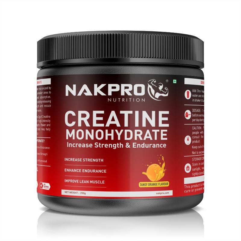 Buy NAKPRO Creatine Monohydrate Jar for Increase Strength & Endurance ...