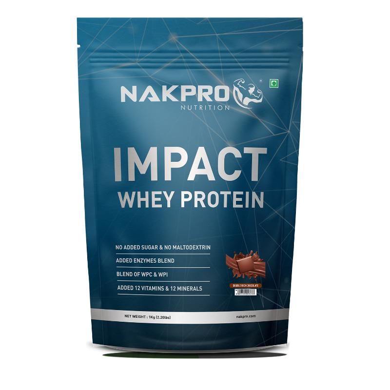 Buy NAKPRO Impact Whey Protein Powder - Double Rich Chocolate Online