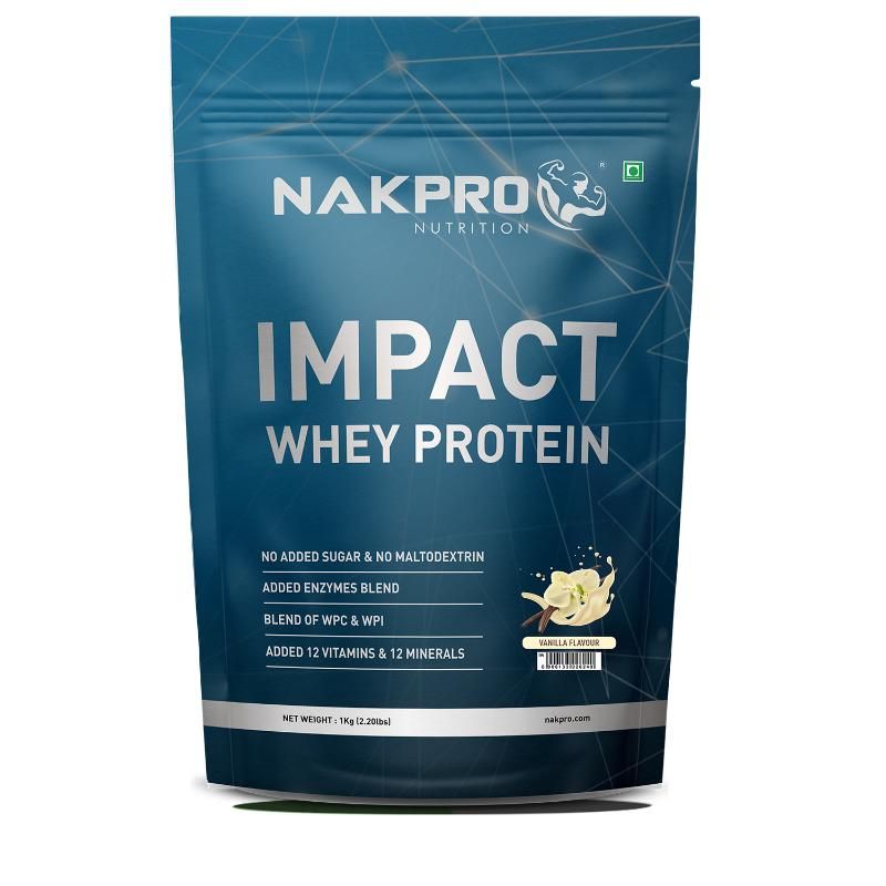 Buy NAKPRO Impact Whey Protein Powder - Vanilla Online