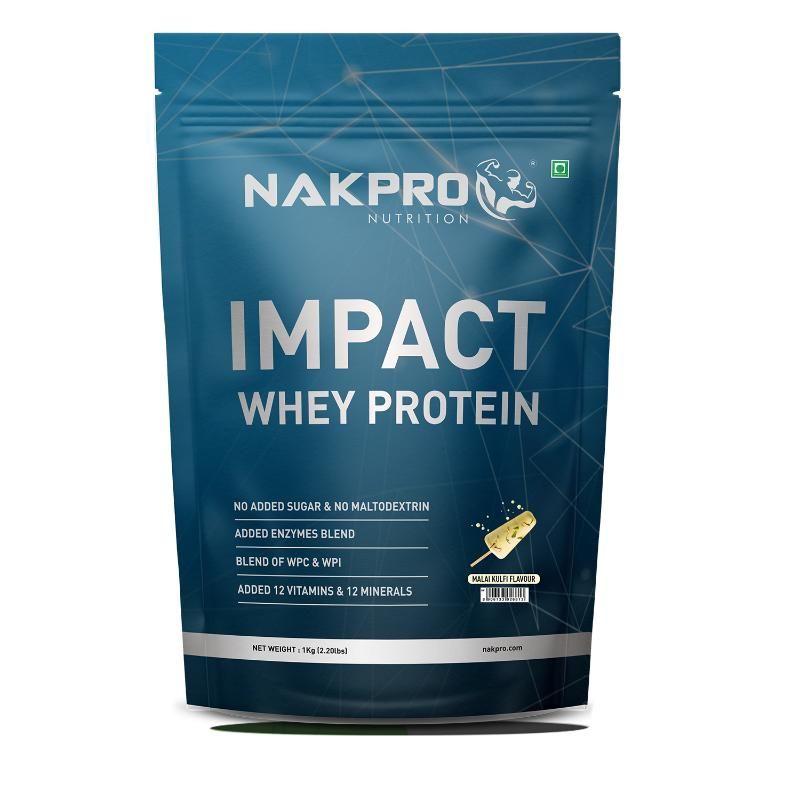 Buy NAKPRO Impact Whey Protein Powder - Malai Kulfi Online