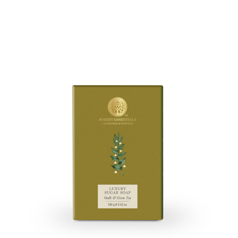 Buy Forest Essentials Luxury Sugar Soap Oudh & Green Tea - Ayurvedic ...
