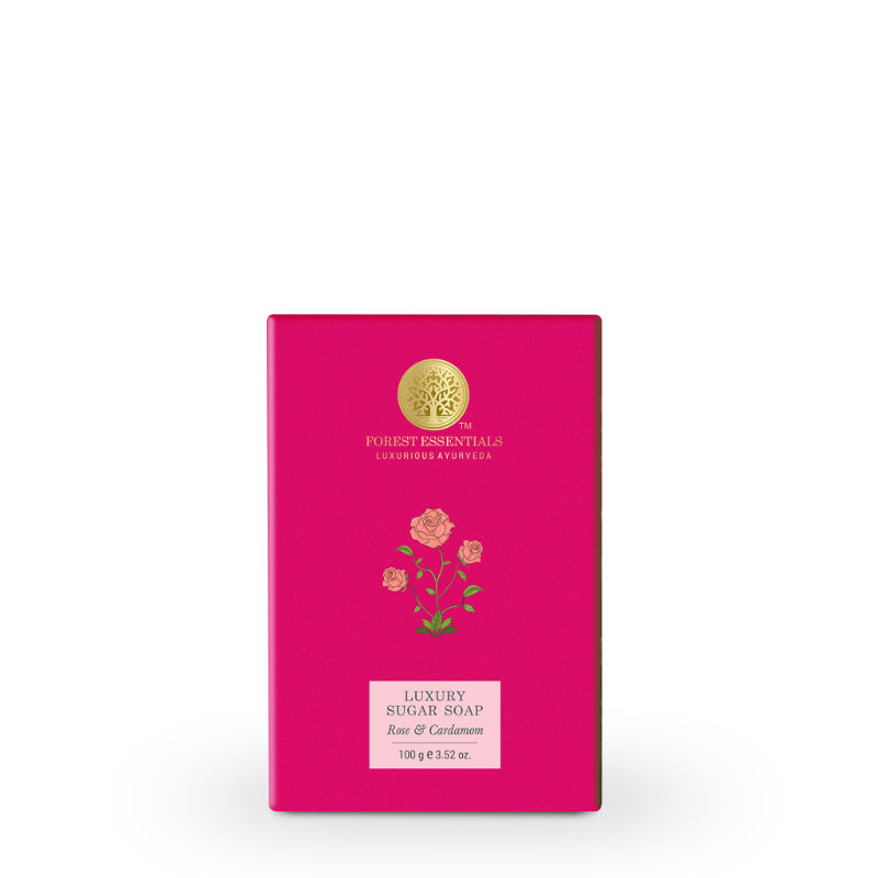 Buy Forest Essentials Luxury Sugar Soap Rose & Cardamom - Ayurvedic ...