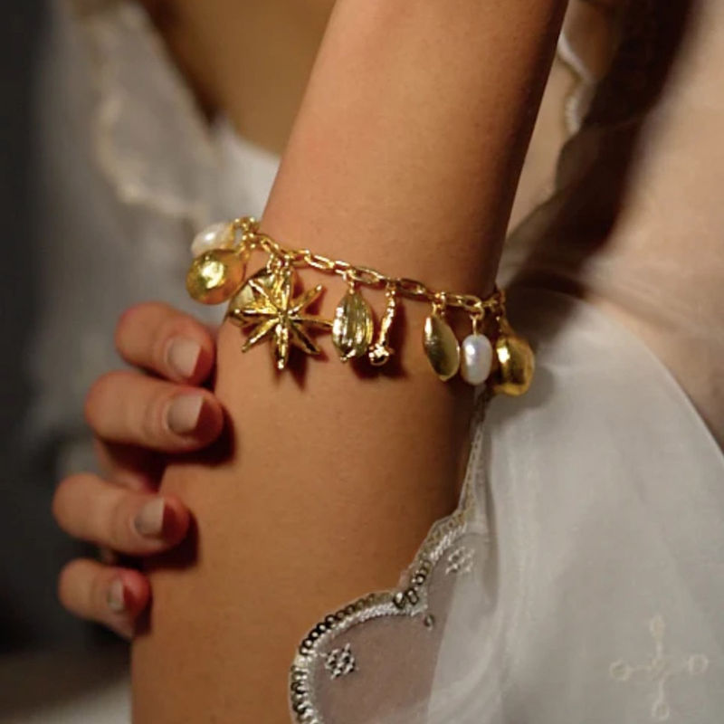Buy Tangerine Gold Assorted Bracelet Online