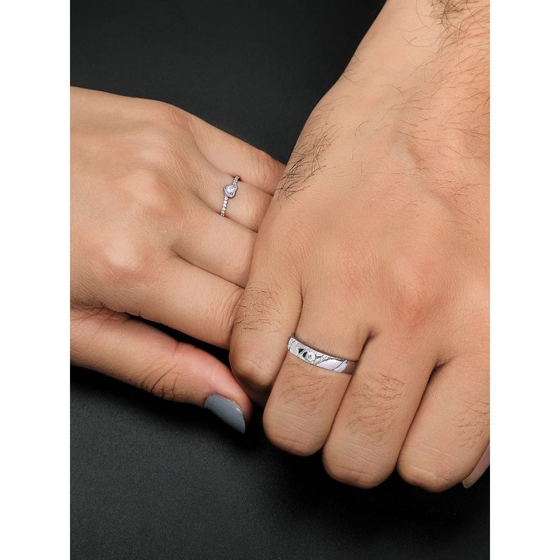 GIVA 925 Sterling Silver Love Smitten Couple Rings For Men And Women: Buy GIVA 925 Sterling ...