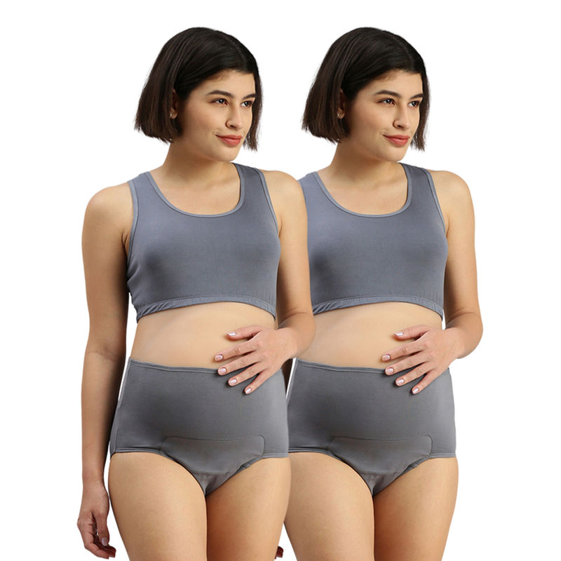 Buy Adira Grey Post Delivery Period Panties Pack Of 2 Online Buy Adira Grey Post Delivery Period Panties Pack Of 2 Online