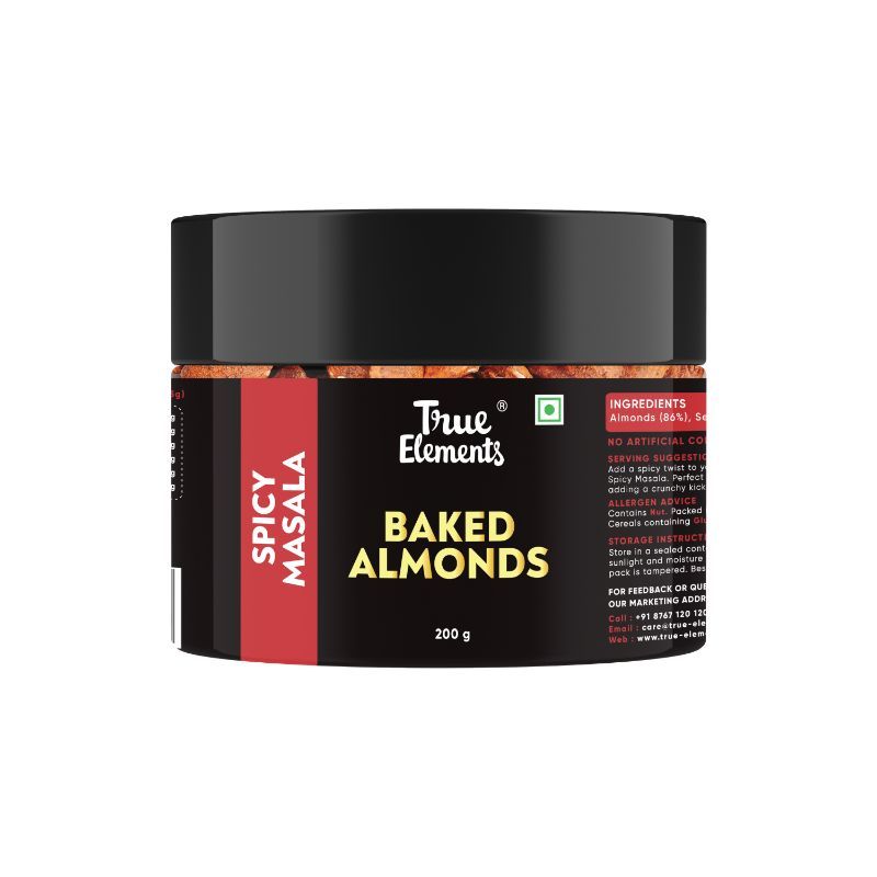 Buy True Elements Baked Almonds - Spicy Masala Online