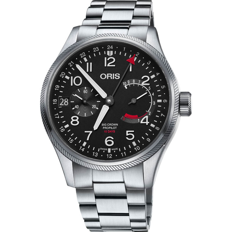 Buy Oris Aviation Date Analog Black Dial Men Watch 01 114 7746 4164-Set ...