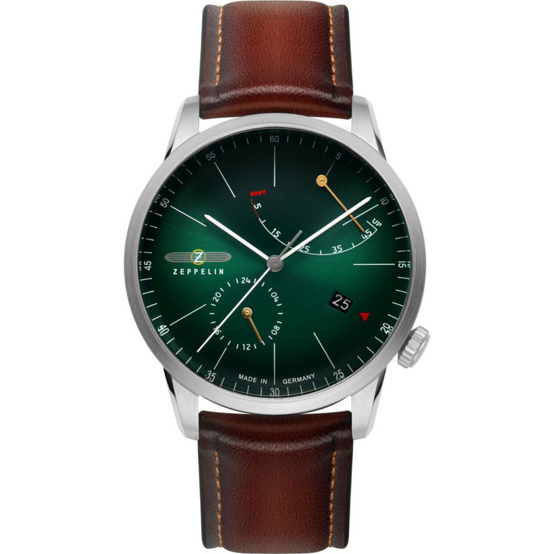 Buy Zeppelin Flatline Date Analog Dial Color Green Men Watch 83664 Online