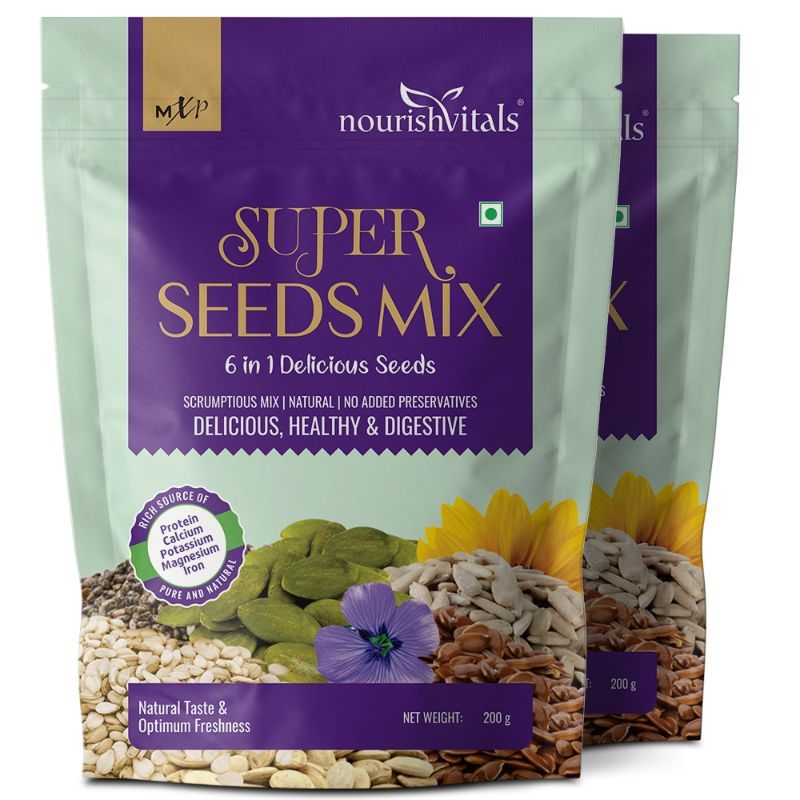 Nourish Vitals Super Seeds Mix 6 In 1 Delicious Seeds Scrumptious Mix ...