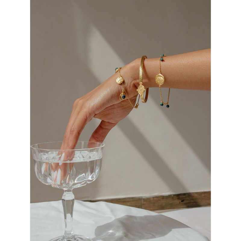 Perfectly Average Malachite Studded Charm Bracelet: Buy Perfectly ...