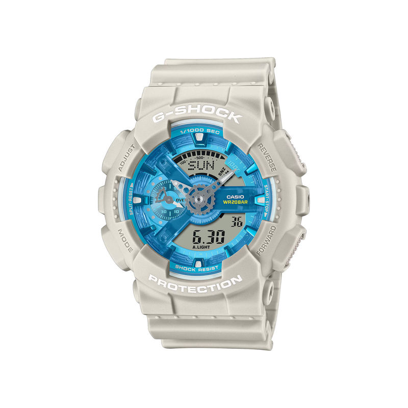 Buy Casio G-SHOCK Men Analog + Digital Blue Dial Round Shape Watch GA ...