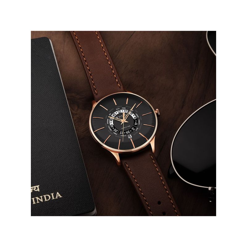 Buy Titan World Time 90145WL01 Black Dial Multifunction Watch for Men ...