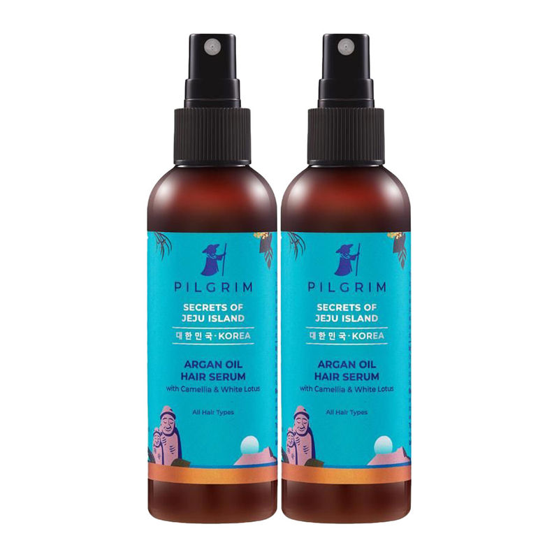 Buy Pilgrim Argan Oil Hair Serum With Camellia & White Lotus - Pack Of ...