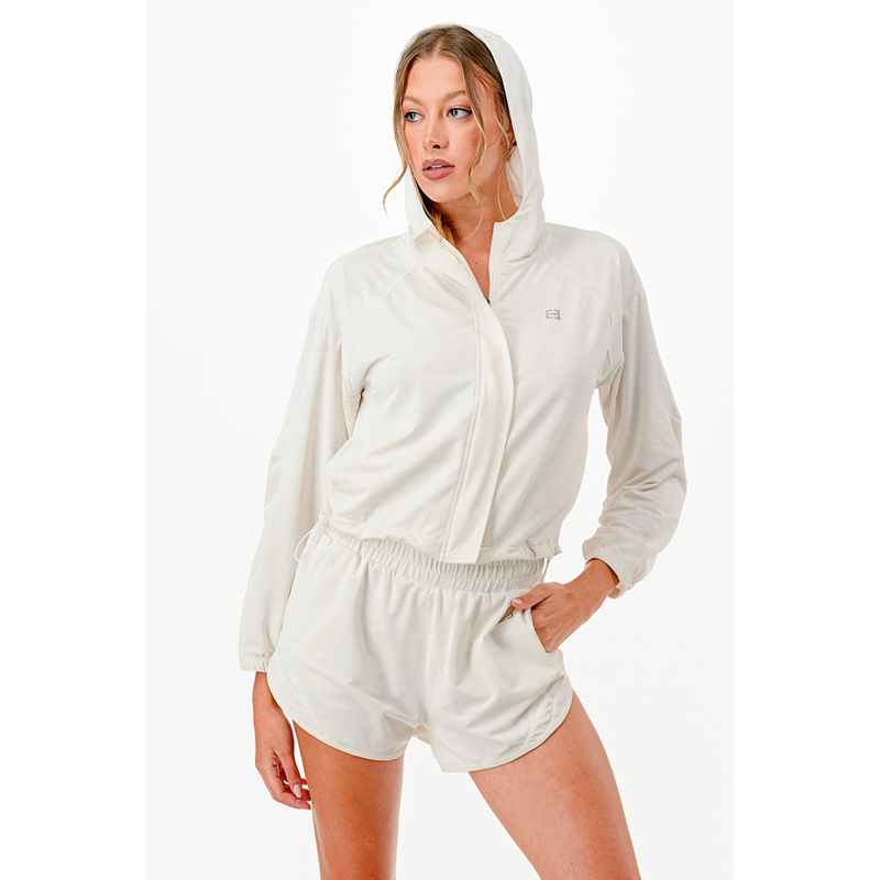 Buy STEEZY White Flex Fit Zipper Jacket Online