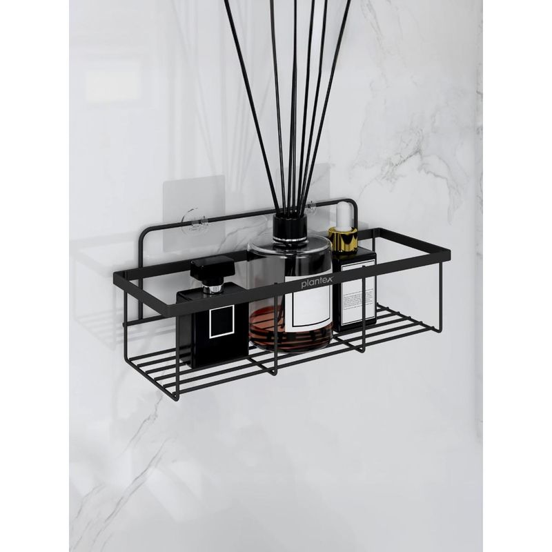 Buy Plantex Black Gi Steel Shelf for Bathroom Wall Online