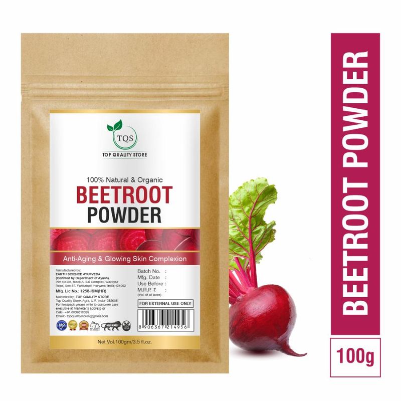 Buy Tqs 100% Natural Beetroot Powder Pure & Organic For Face, Hair Skin ...