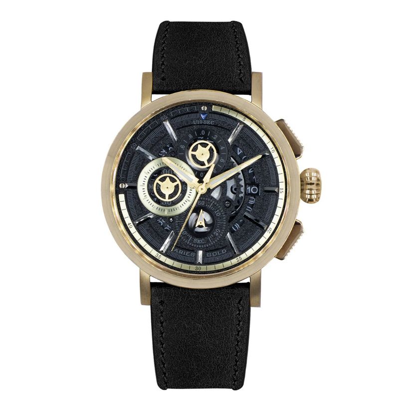 Buy Aries Gold Hawk Chronograph Skeleton Watch With Sapphire Glass For ...