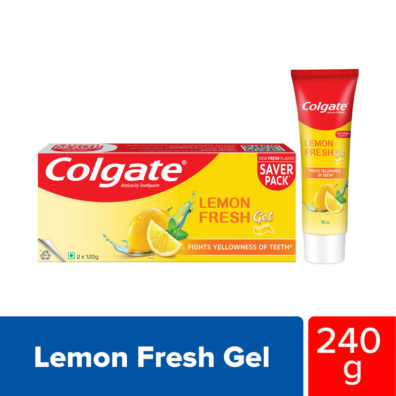 Buy Colgate Lemon Fresh Gel Toothpaste - Pack of 2 Online