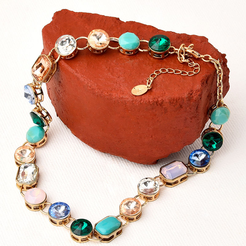 Buy Accessorize London Feel Good Round Gems Collar Necklace Online