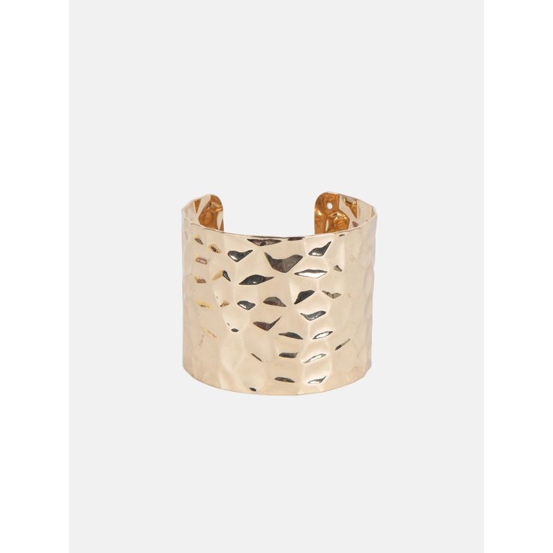 Buy Kazo Textured Gold Cuff Bracelet Online
