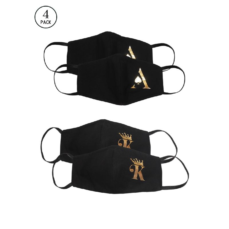 Buy Bellofox Ikka And Badshah Cards Printed 3-layer 3-ply Cotton Face ...