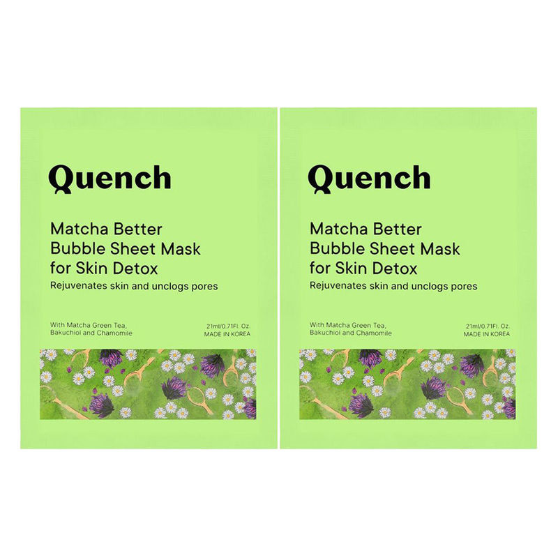Buy Quench Matcha Better Bubble Sheet Mask Combo Online