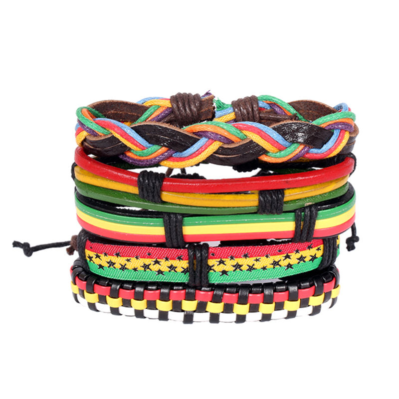 UNKNOWN by Ayesha Rasta Jamaican Set Of 5 Rugged Leather, Braided ...