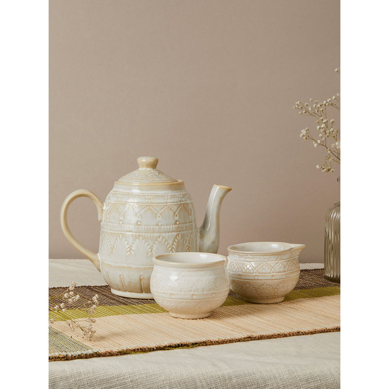 Buy Fabindia Idika Beverage Pot Set (Pack of 3) Online