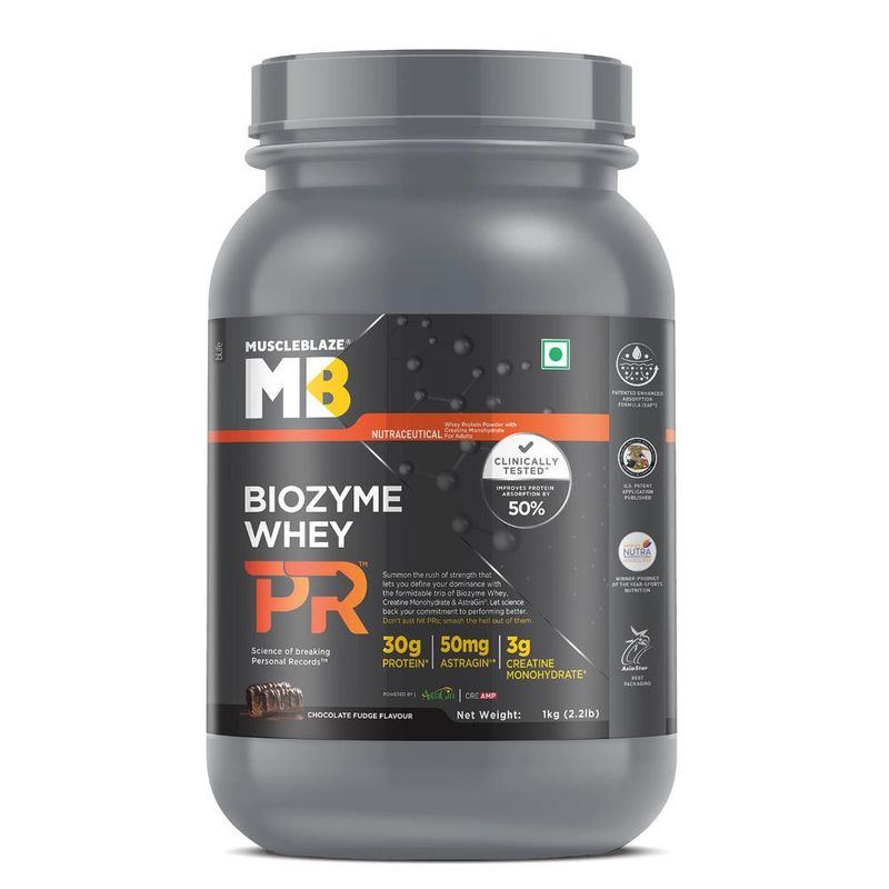 Buy MuscleBlaze Biozyme Performance Whey Protein PR - Chocolate Fudge ...