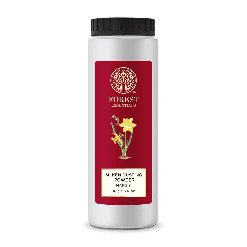 Buy Forest Essentials Silken Dusting Powder Nargis - Natural Talc Free ...