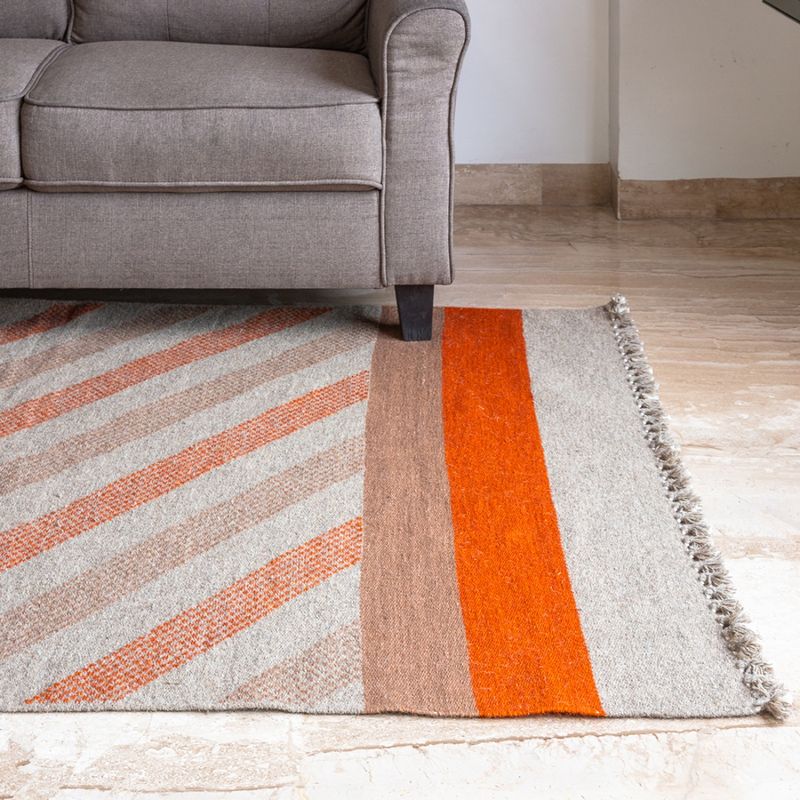 Buy ExclusiveLane Grey Heirloom' Handwoven Rajasthani Panja Dhurrie In ...