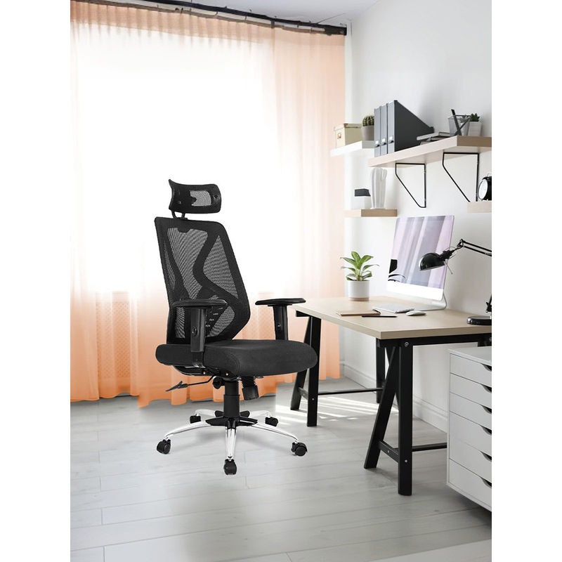 Buy Savya Home Pinnacle Hb Mesh Office Executive Chair (Black Do-It ...