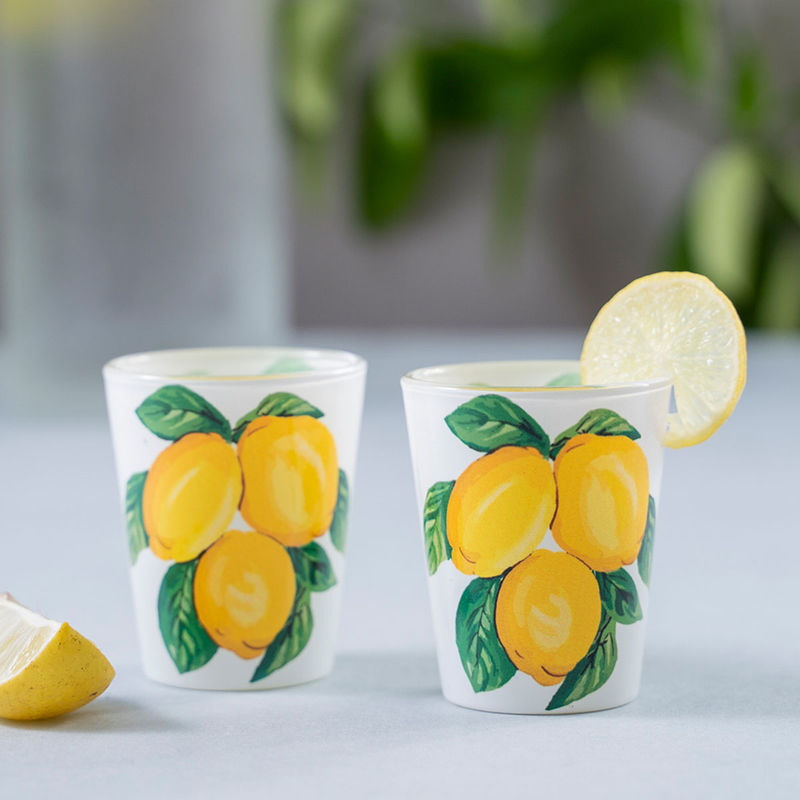 Buy KOLOROBIA Zesty Lemons Shot Glasses Set of 2 Online