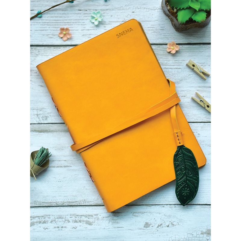 Buy Doodle Tranquility Orange Mindfulness Journal, Handstitched with ...