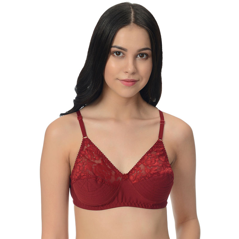 Buy Mod & Shy Maroon Non-padded Non wired Basic Bra Online
