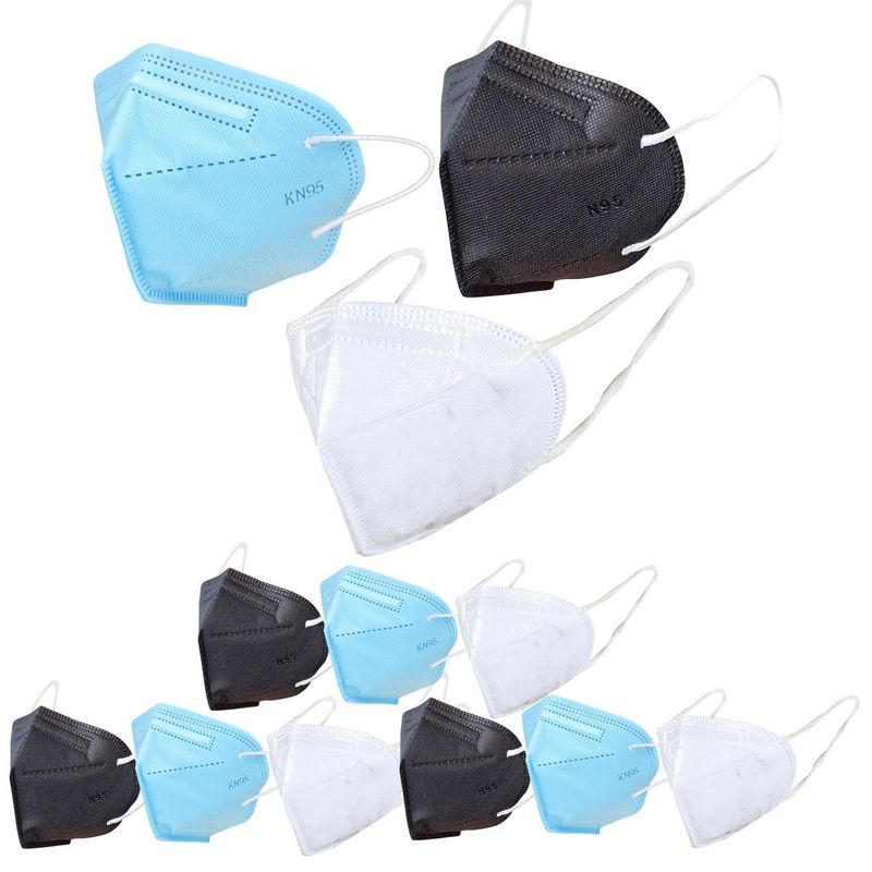 OOMPH Pack Of 12 Kn95/n95 Anti-pollution Reusable 5-layer Mask (black ...