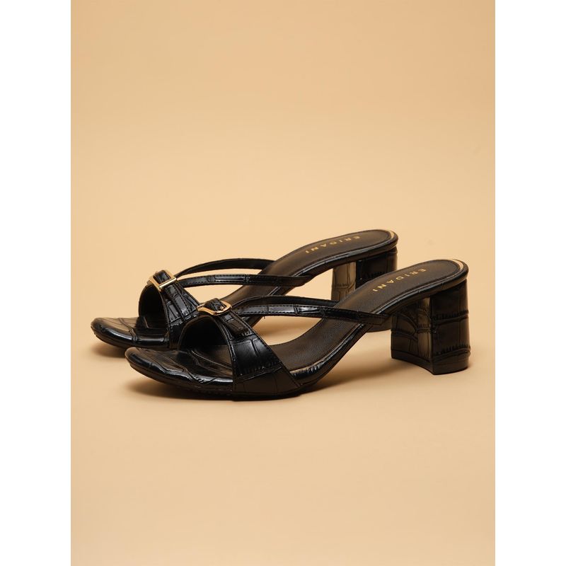 Buy Eridani Bettie Black Workwear Sandal Heels Online