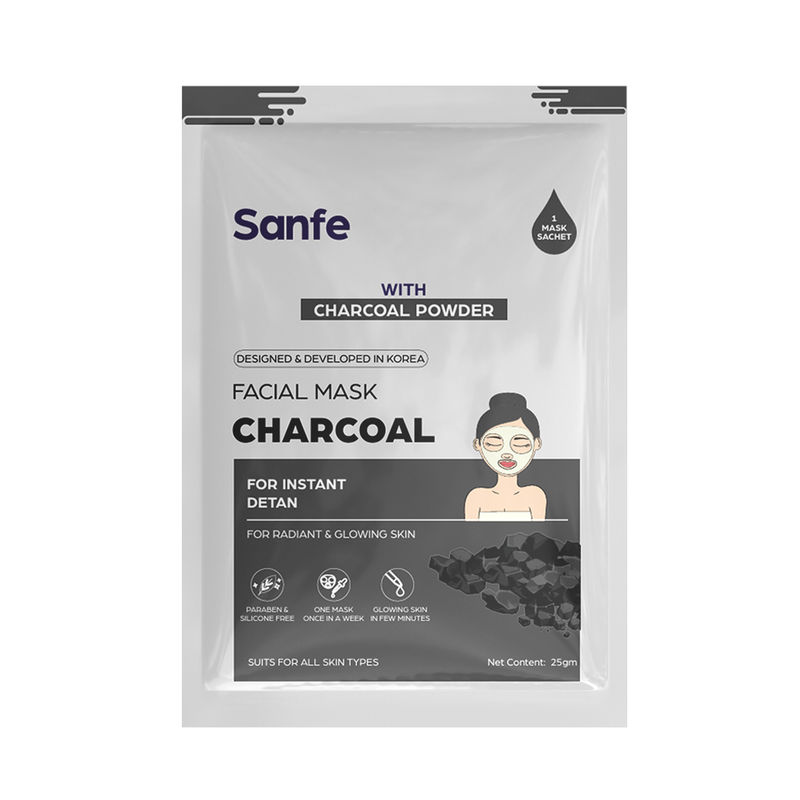 Buy Sanfe Instant Detan Charcoal Facial Mask Online