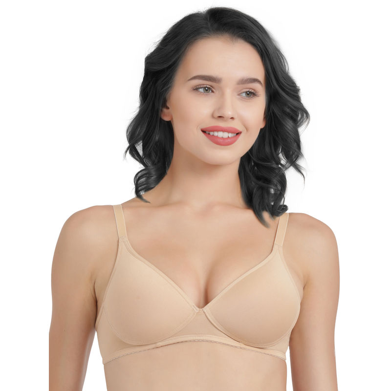Buy Enamor A039 Perfect Coverage T-Shirt Bra Supima Cotton Padded Wirefree Medium Coverage ...