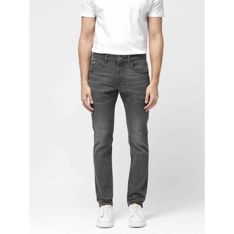Buy Rare Rabbit Grey Solid Slim Fit Jeans Online