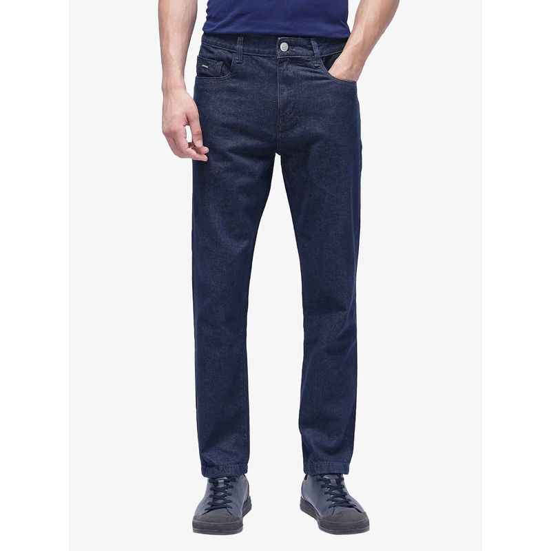Buy Rare Rabbit Blue Solid Regular Fit Jeans Online