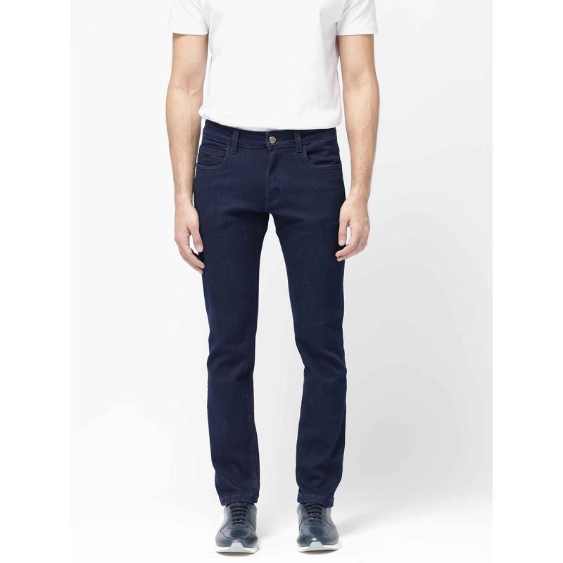 Buy Rare Rabbit Indigo Solid Slim Fit Jeans Online