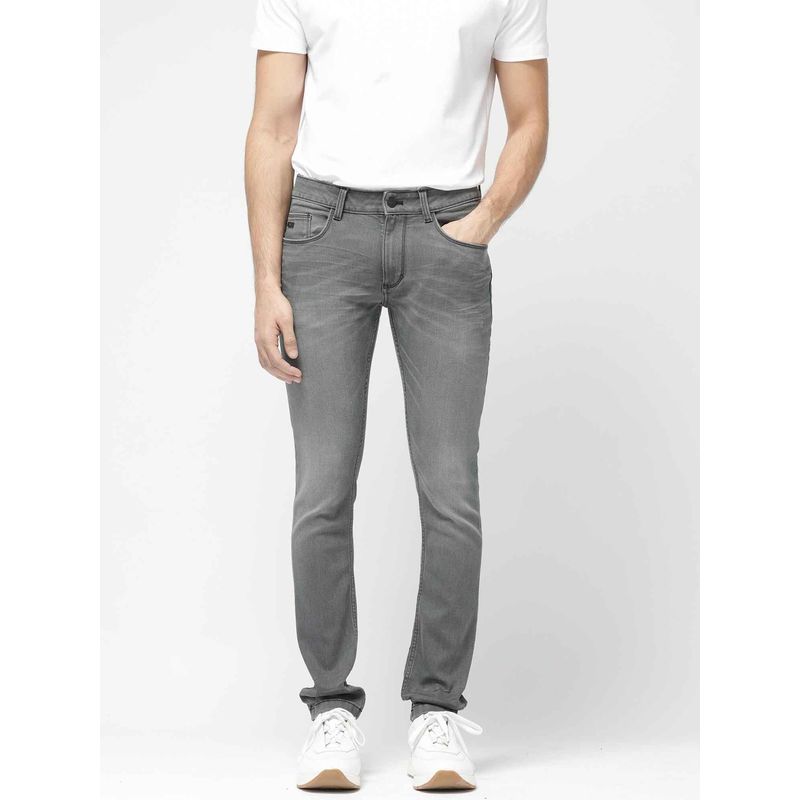 Buy Rare Rabbit Grey Solid Slim Fit Jeans Online