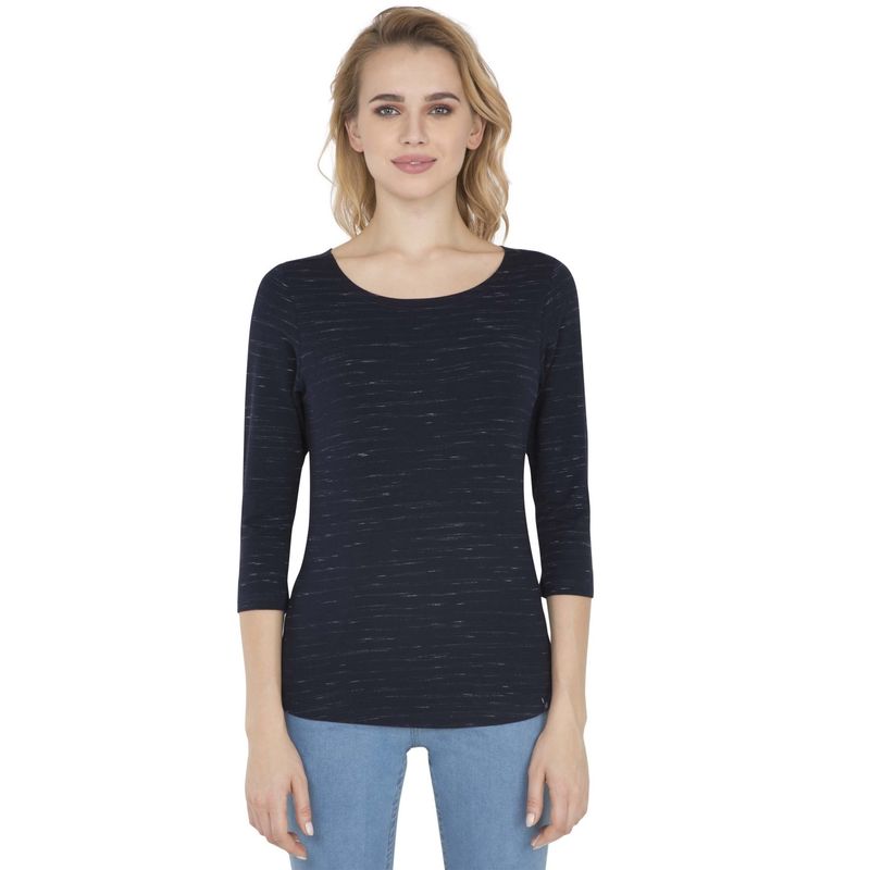 Buy Jockey True Navy Three Quarter Sleeve T-Shirt Style Number-IW01 Online