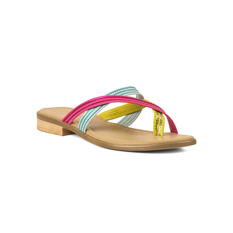 Vanilla Moon Sequined Multi Color Flats: Buy Vanilla Moon Sequined ...